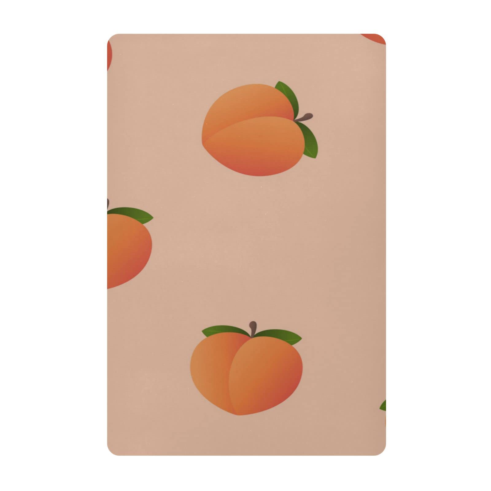 Crib Sheets, Soft Breathable Microfiber Baby Sheet for Standard Size Crib Mattress 28in x 52in, Peach Fruit Nursery Sheet(226cr2h)