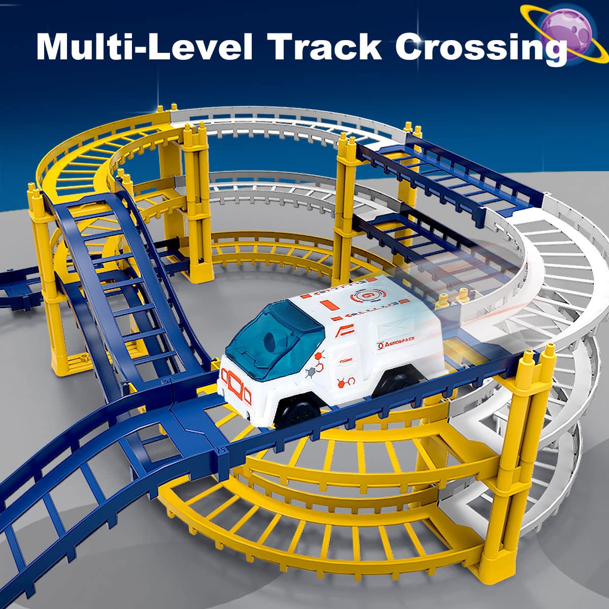 Exciting Space Orbit Set:Exciting Toy for Boys and Girls,The to Stimulate Imagination and Have Fun with Spaceships⌠(Engineering railcar 222 PCS)