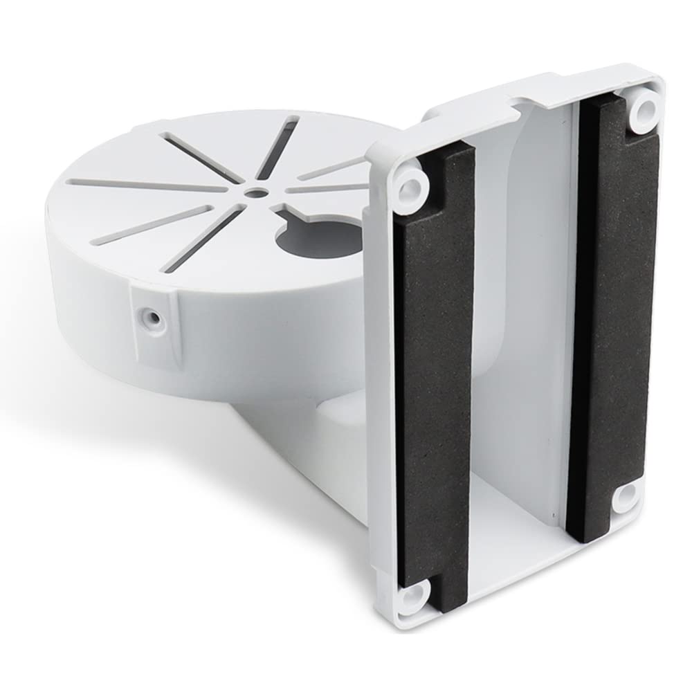 DS-1258A WM110 Universal Surveillance Camera Wall Mount Bracket, ABS, Indoor, L-Shaped Housing for Select CCTV Security IP Dome Camera Mounting, White, (1 Pack)
