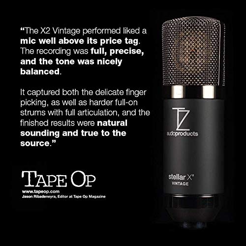 TZ Stellar X2 Vintage Large-Diaphragm Cardioid Condenser XLR Microphone