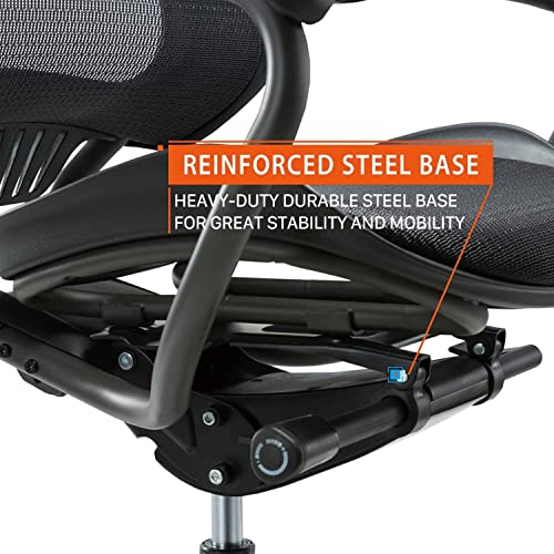 CLATINA Ergonomic High Mesh Swivel Executive Chair with Adjustable Height Arm Rest and Lumbar Support Back for Home Office