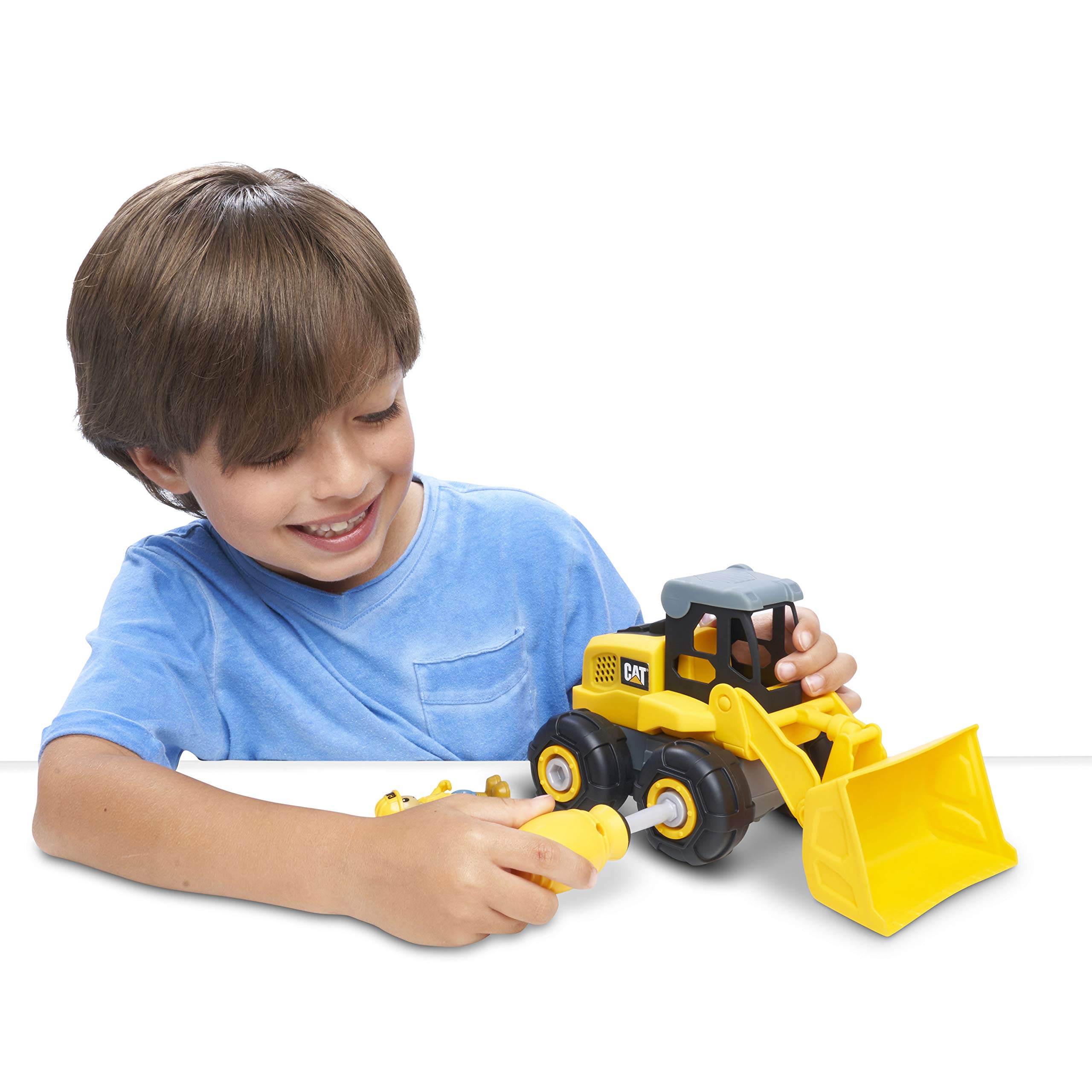 CAT Construction Toys, Construction Junior Crew, Build Your Own Wheel Loader Building Toy, Ages 3 and up