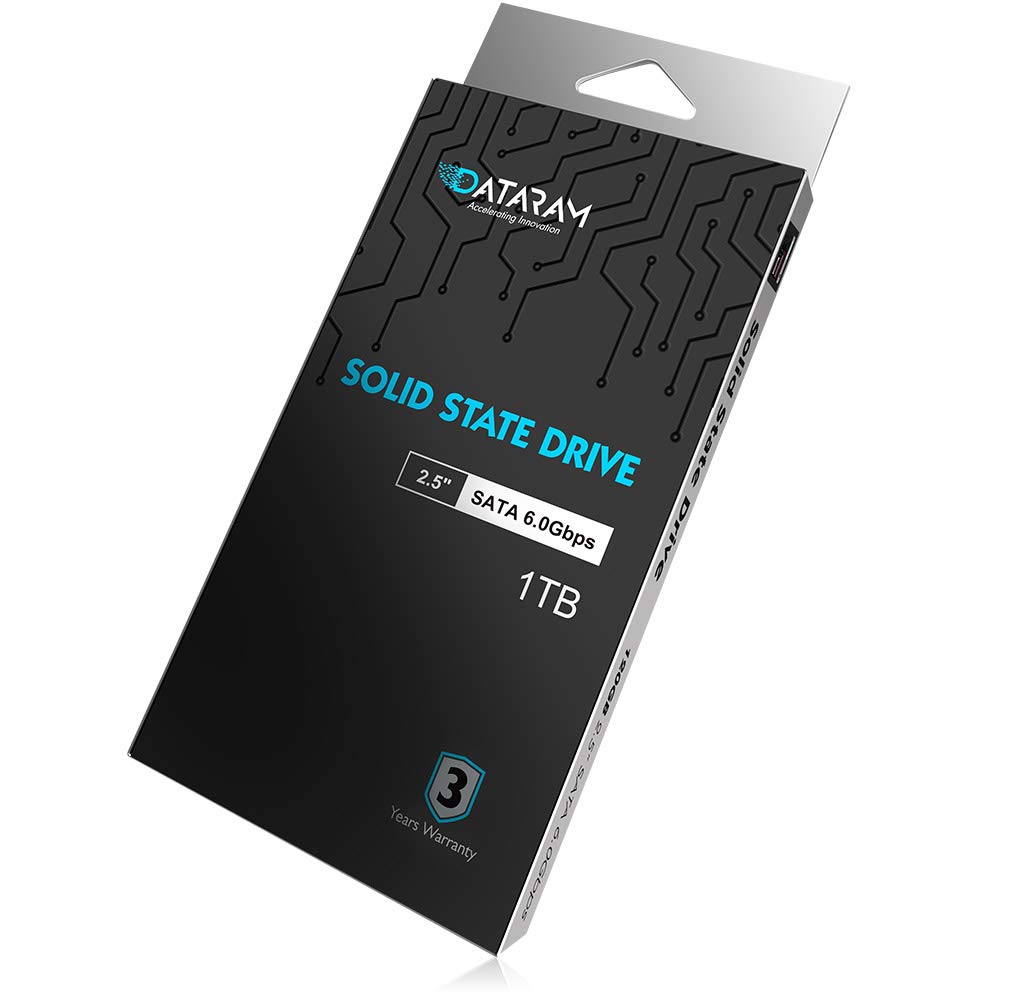 Dataram 2.5" SSD, 6.0 Gbps SATAIII Solid State Drive High Speed Read & Write (1TB)
