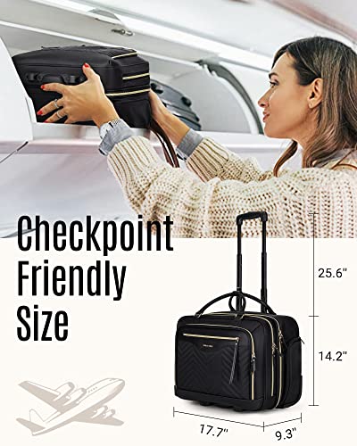 LIGHT FLIGHT Rolling Briefcase & Laptop Backpack for Women, Mobile Office for Business Trip, Travel, Work, Luggage Set