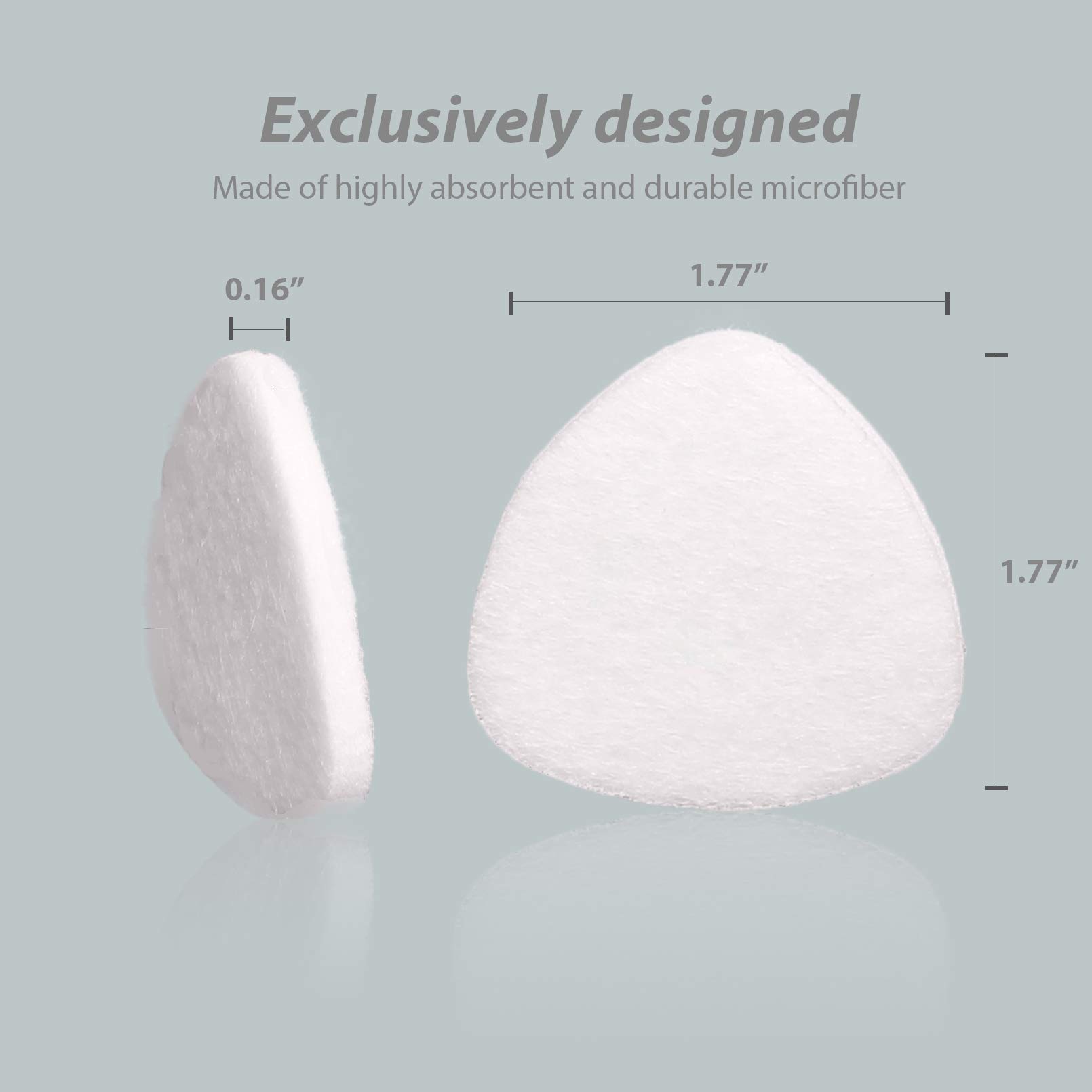 Ulrempart Refill Pad Compatible with Homedics Humidifier Essential Oil Diffuser | Essential Oil Replacement Microfiber Pad | Triangle Oil Tray Pad | White 30-Pack