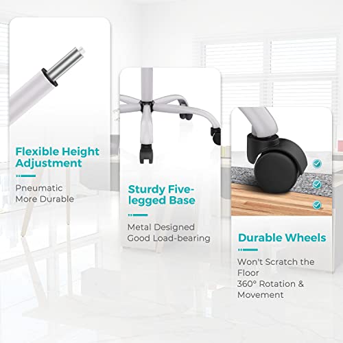 Office Chair, Desk Chair Ergonomic Mesh Office Chair Mesh Grey Computer Chair, Home Office Desk Chairs with Wheels, Mid Back Office Desk Chair Rolling Swivel Task Chair with Lumbar Support Armrests