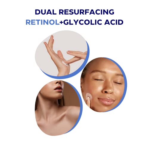 Uplifting Skin Certinol Serum - Anti-Aging Cream with Glycolic Acid, 3D Ceramide & Retinol, Firming & Tightening Moisturizer, 1.7oz
