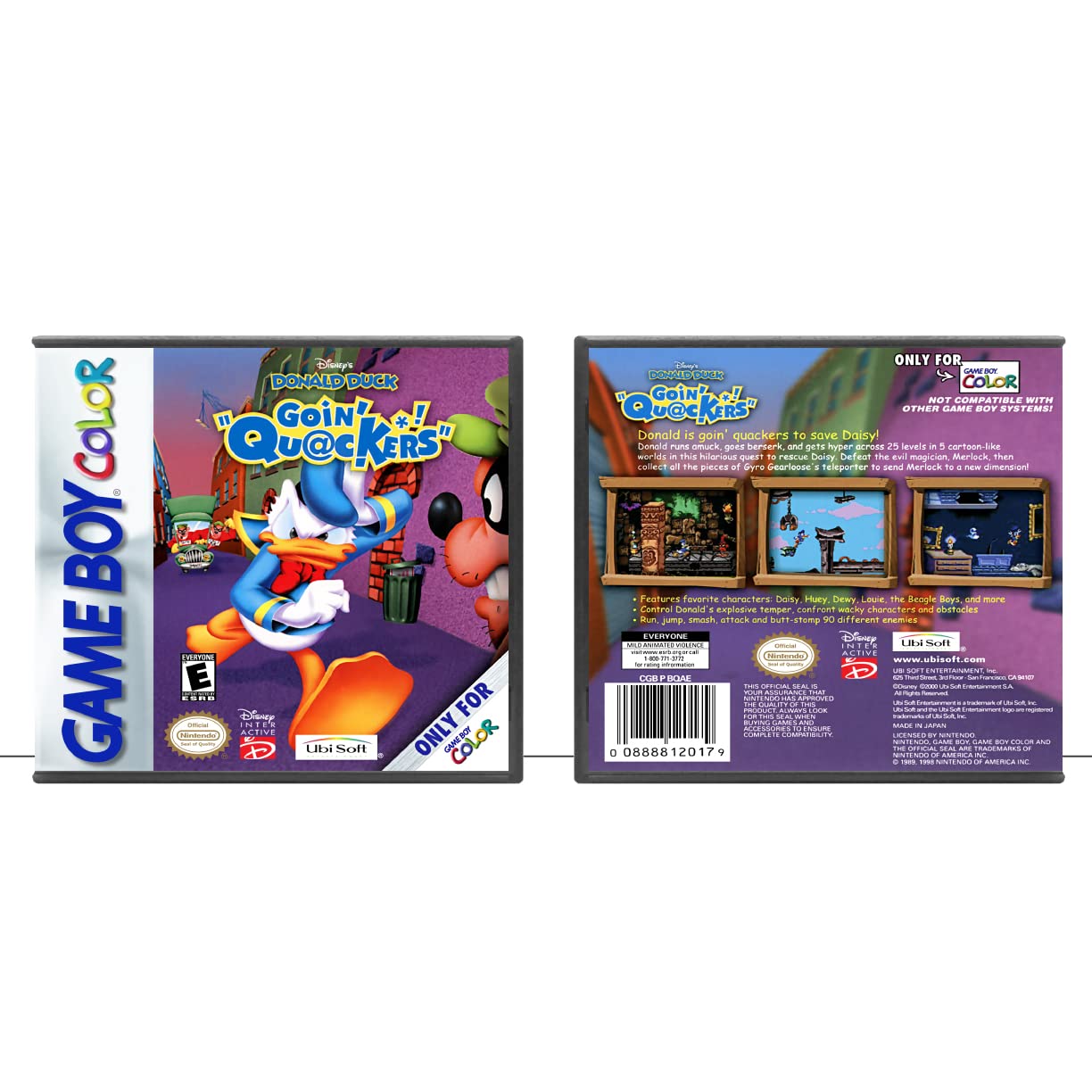 Donald Duck: Goin' Quackers | (GBC) Game Boy Color - Game Case Only - No Game