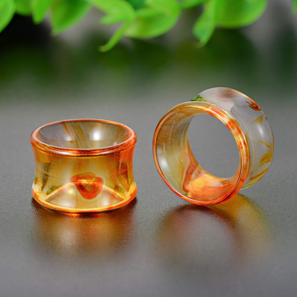 COOEAR 2 Pairs Matched Set Gauges for Ears Flesh Tunnels Kits Plugs Earrings Pink Acrylic Ear Expander Stretchers Piercing.