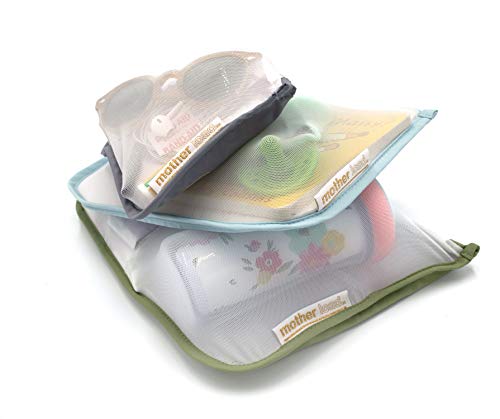 Mother Load Diaper Bag Organizer Pouches Worry-Free, Outing Essentials for Your On-The-Go Family, Includes Snack Bag, Toy Pouch, New Mom Stuff Bag with Hidden Pocket 3pc - Set Perfect Shower Gift