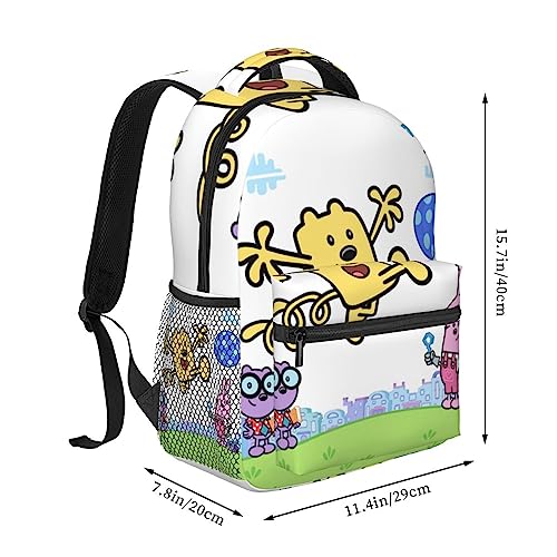 KOVOS Wow! Wow! Anime Wubbzy! Laptop Bag Cartoon Backpack Casual Travel Backpacks Daypack For Men Women