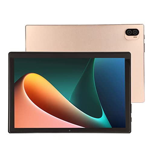 Cryfokt Tablet 10.1 Inch, 4G Network Calls 5G WiFi Tablet 6G RAM 256G ROM, 7000mAh Large Capacity, 128GB Expand Support, Fast Charge SmartPad Touchscreen Tablets PC for 11 (Gold)