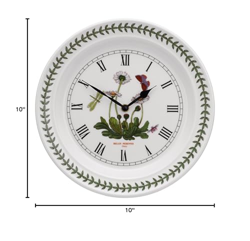 Portmeirion Botanic Garden BGHG61000 10-Inch Daisy Wall Clock, Multi-Colour