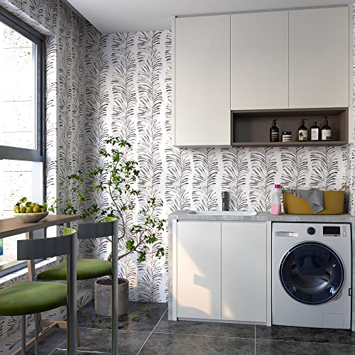 Modern Peel and Stick Wallpaper Boho Contact Paper for Cabinets Brown Wallpaper for Bedroom Self Adhesive Wallpaper Removable Stripe Wall Paper for Nursery Herringbone Shelf Drawer Liner17.3β x 78.7β
