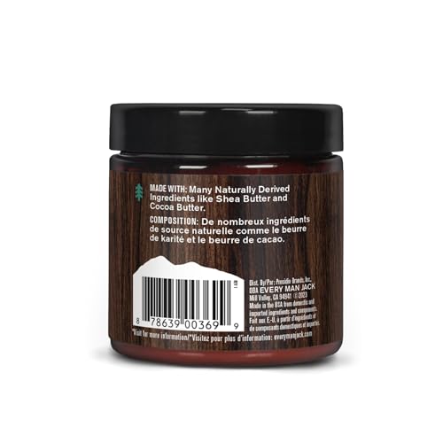 Every Man Jack Beard Butter- Subtle Sea Salt Fragrance - Hydrates and Styles Dry, Unruly Beards While Relieving Itch - Naturally Derived with Shea Butter and Coconut Oil - 4-ounce (2 Pack)