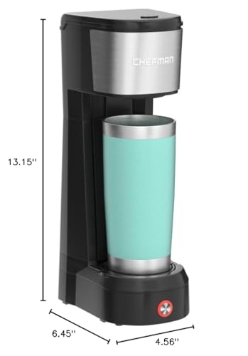 Chefman InstaCoffee Max, The Easiest Way to Brew the Boldest Single-Serve Coffee, Use Fresh And Flavorful Grounds or K-Cups