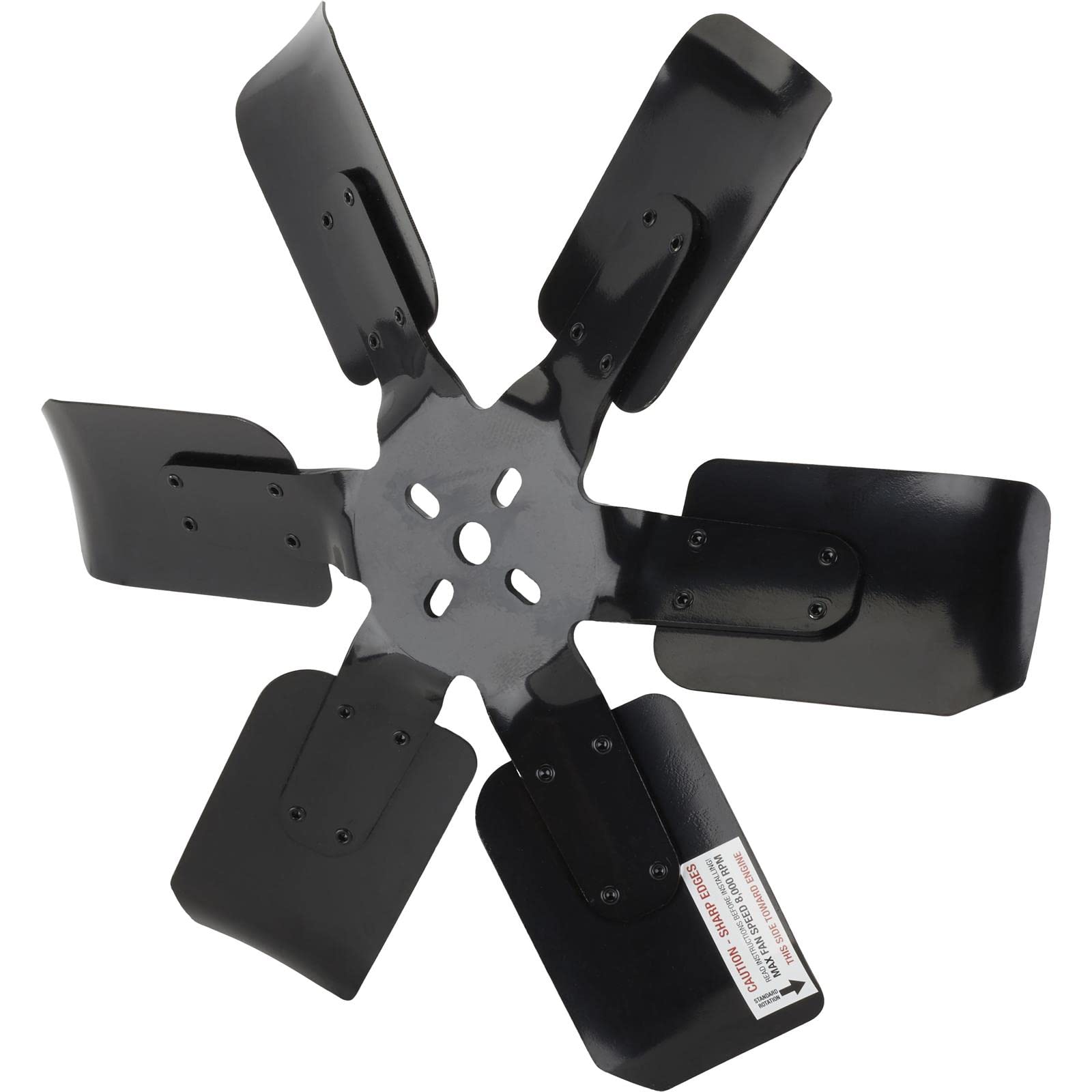Speedway Motors Steel Cooling Fan, 15 Inch - Non-Flex Blades for Optimal Cooling - Ideal for Race Applications - Fits Most V8 Water Pumps - Sold Individually