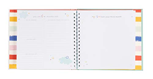 C.R. Gibson Rainbow ''A Book of Baby's Firsts'' Baby First Year Memory Book with Ink Pad, 36 Pages, 9.5'' x 9''