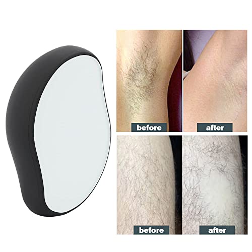 Crystal Hair Eraser, Remover, Magic Eraser for Women and Man, Reusable Removal, Painless Exfoliating Remover by timearte (Black) 1 count