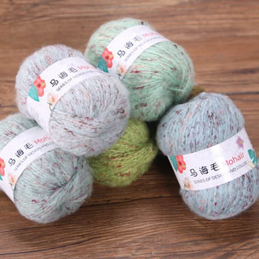 Mohair Yarn for Woven Hand Knitting Crochet Knitting for Sweater Scarf Hathilos 50g/Ball (Color : 13)