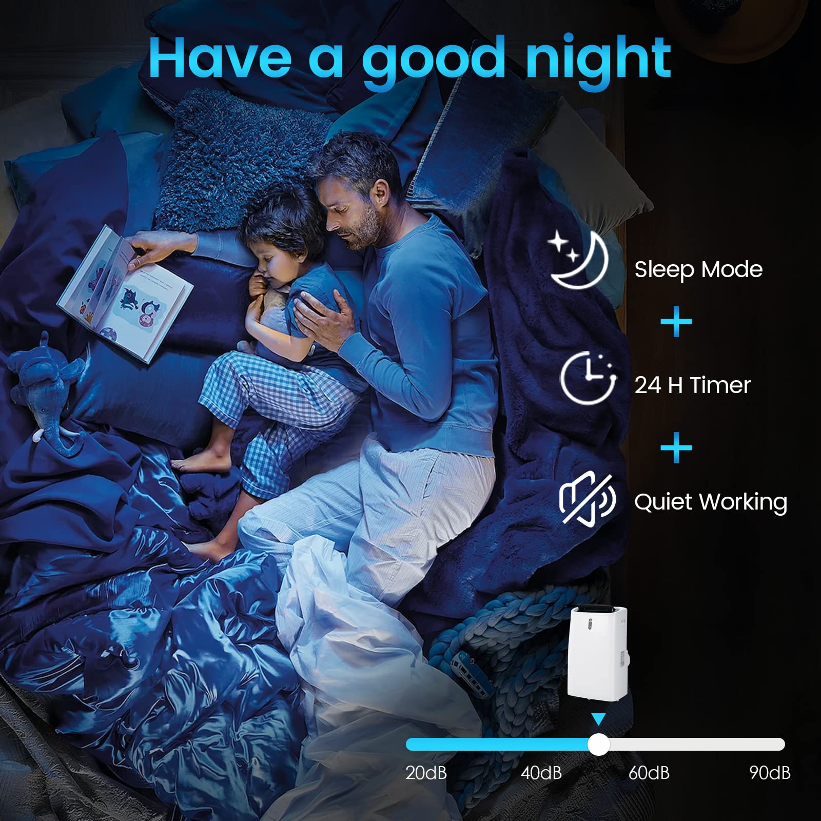 DORTALA 14000 BTU Portable Air Conditioner and Heater, 4-in-1 AC Unit with Dehumidifier, Heat, Cool, Fan, Standing AC with WiFi Smart App Control, 24H Timer, Remote Control, Cools up to 700 Sq. Ft