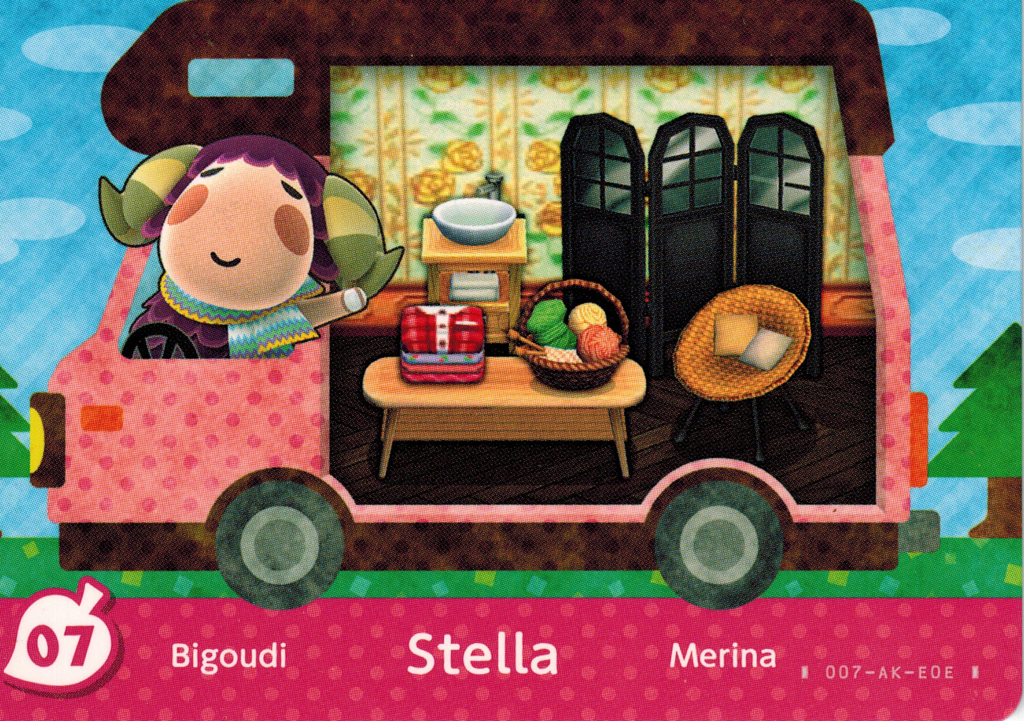Nintendo New Leaf Animal Crossing Welcome Amiibo Card Stella 07/50 USA Version