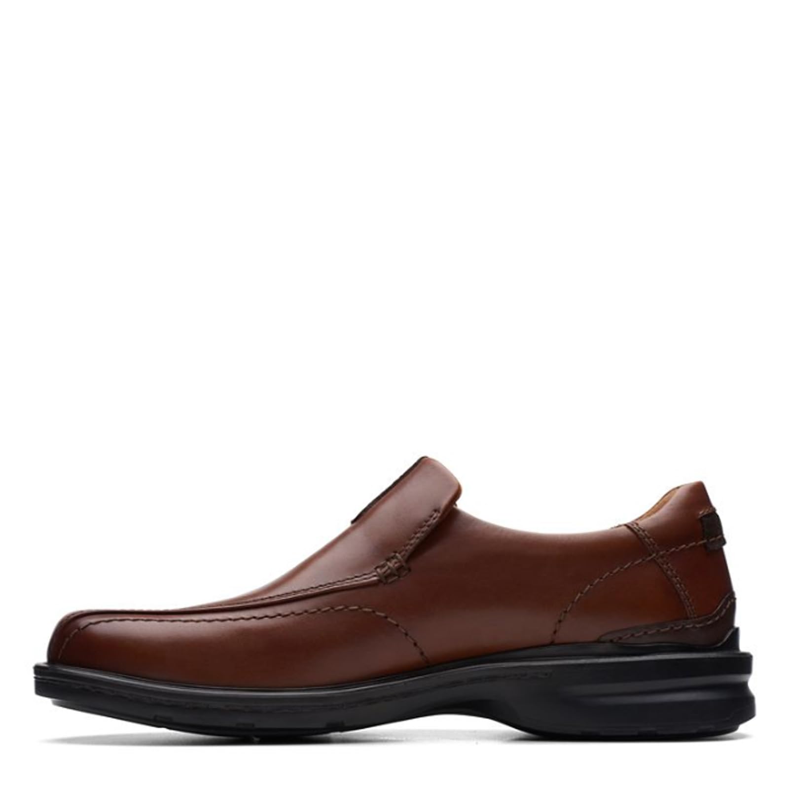 Clarks Men's Gessler Step Loafer, Dark Tan Leather, 13 Wide