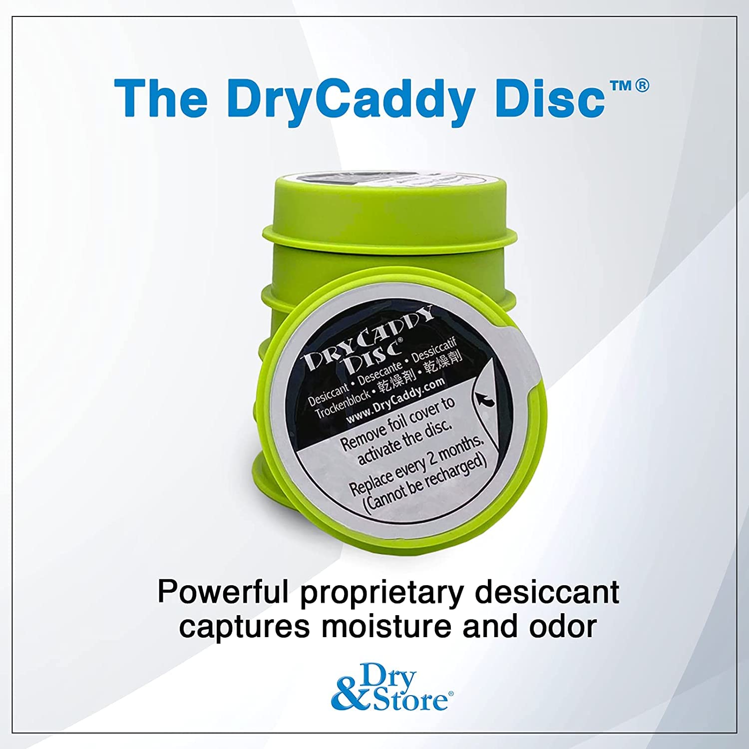 DryCaddy Disc - 6 Pack | Replacement Desiccant Refill Disc for DryCaddy from the makers of Dry & Store | Hearing Devices Dehumidifier