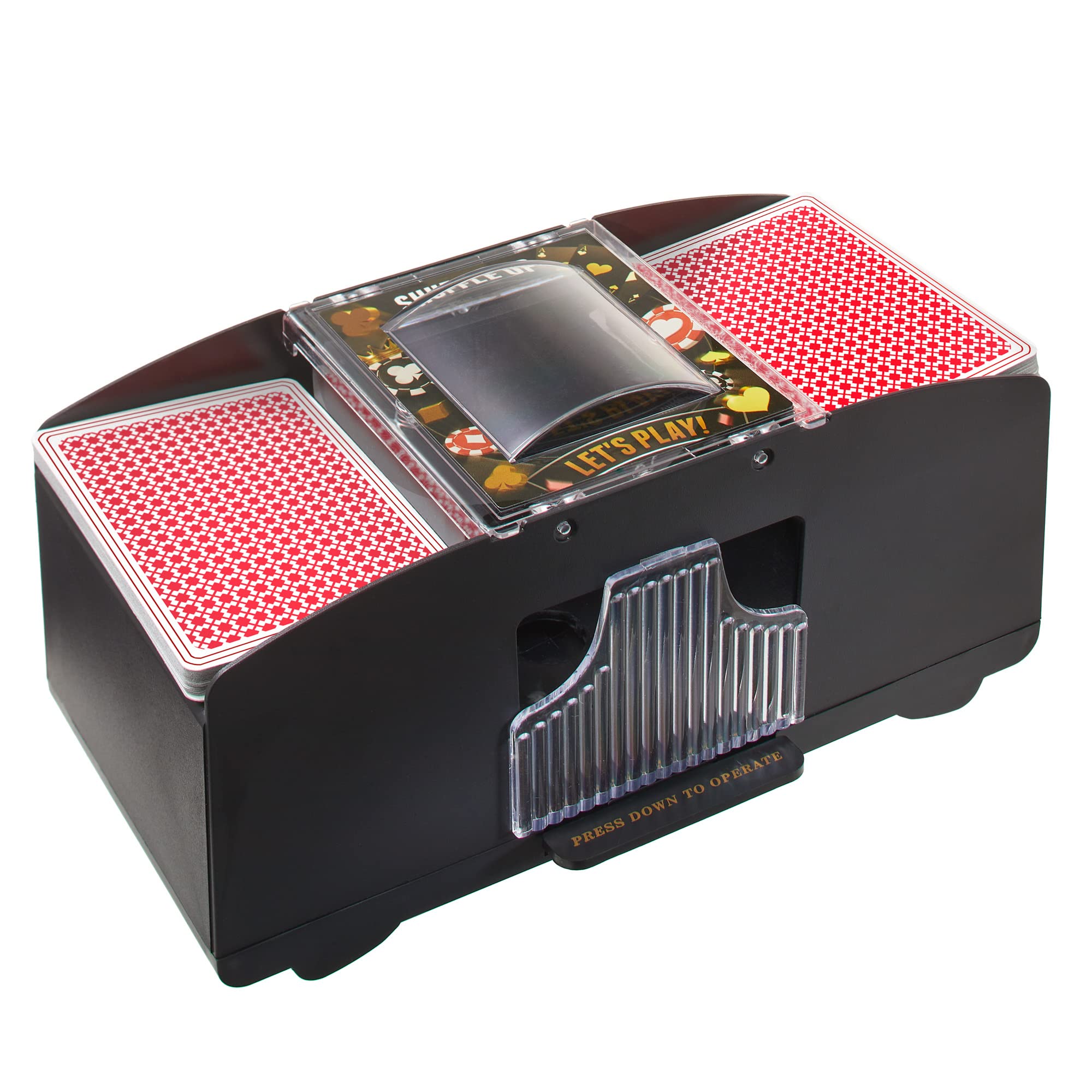Cool Chimpanzee Automatic 2-Deck Card Shuffler, Home Poker Games, Blackjack, Rummy, War, Texas Hold 'Em, PLO, Omaha, Stud and More