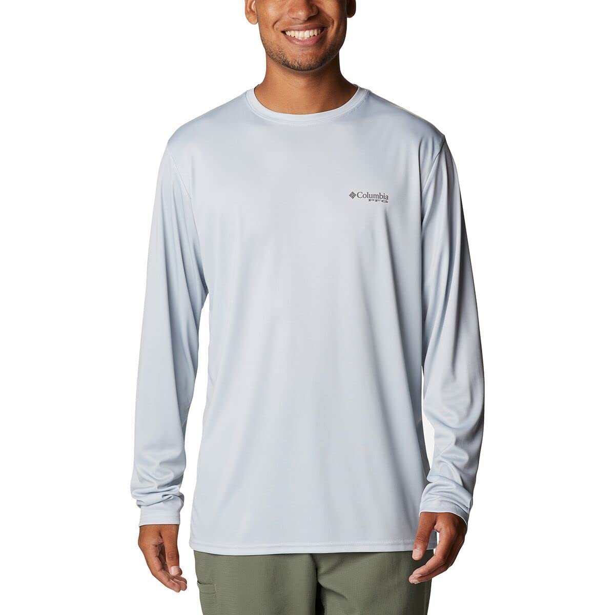 Columbia Men's Big & Tall Terminal Tackle PFG Fish Flag LS, Cool Grey/City Grey, 4X Big Tall