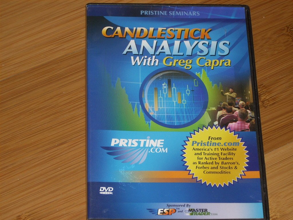CANDLESTICK ANALYSIS with Greg Capra (dvd) 3 hours 25 minutes. This DVD will allow you to cut through the candlestick hype by learning the true mesages of the candles, which allow you to focus on clear objective information. (2005)