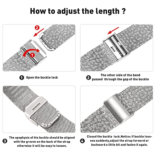 LYXLOVERI Stainless Steel Band 22mm Universal Quick Release Band Adjustable Replacement Metal Strap Tranditional and SmartWatch Bands,for Men Women (22mm, Rose Gold)