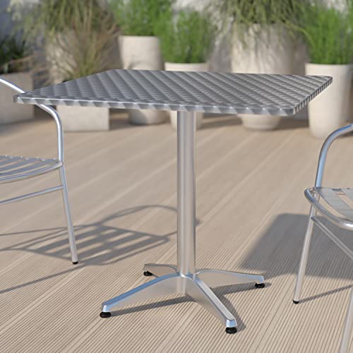 Flash Furniture Mellie 31.5'' Square Aluminum Indoor-Outdoor Table with Base