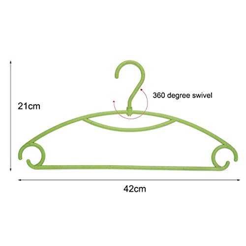 EYHLKM 10pcs Hangers Drying Racks 360 Swivel Hook Windproof Non-Slip Pink Clothing Hanger for Clothes Organizer ( Color : Off-White )