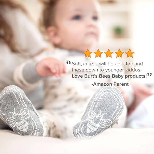 Burt's Bees Baby baby boys Pajamas, Zip-front Non-slip Footed Pjs, Organic Cotton and Toddler Sleepers, A Bee C/Stripe 2-pk, 24 Months US