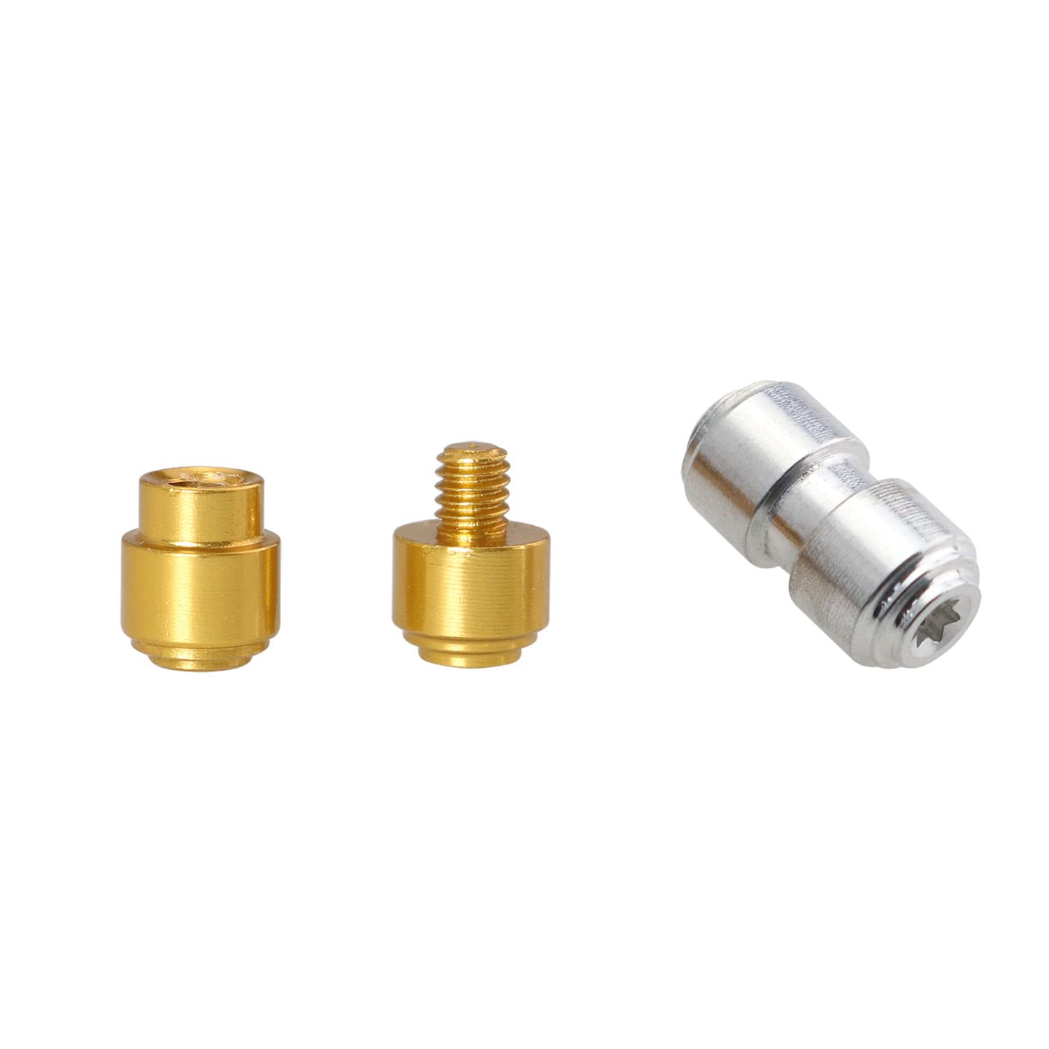 DGBRSM Thumb Studs 2pcs 0.390 x 0.197 x 0.197 Titanium Screws Replacement Thumb Studs Pocket Blade Screws for Benchmade 535 Bugout 2 Colors (White/Gold)
