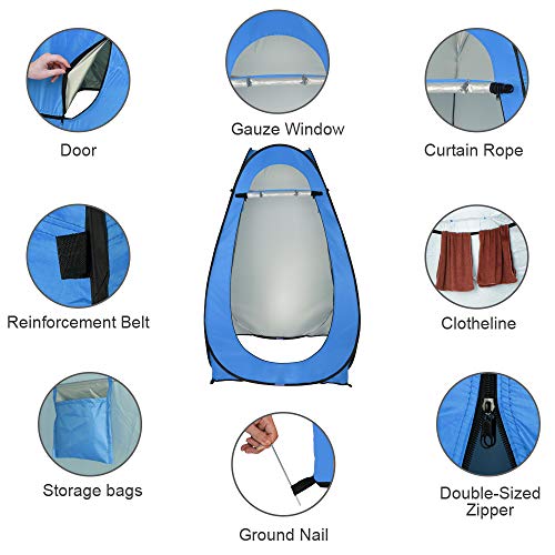 Candora Portable Pop Up Toilet Shower Tent Changing Room Dressing Tent Camping Shelter