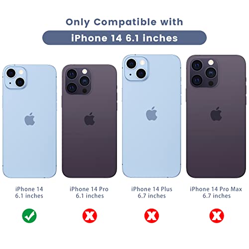 Maxdara [3 in 1 for iPhone 14 Clear Case, iPhone 14 Case with Tempered Glass Screen Protector and Camera Lens Protector Drop Protection Case for iPhone 14 6.1 Inch(Clear+Clear)