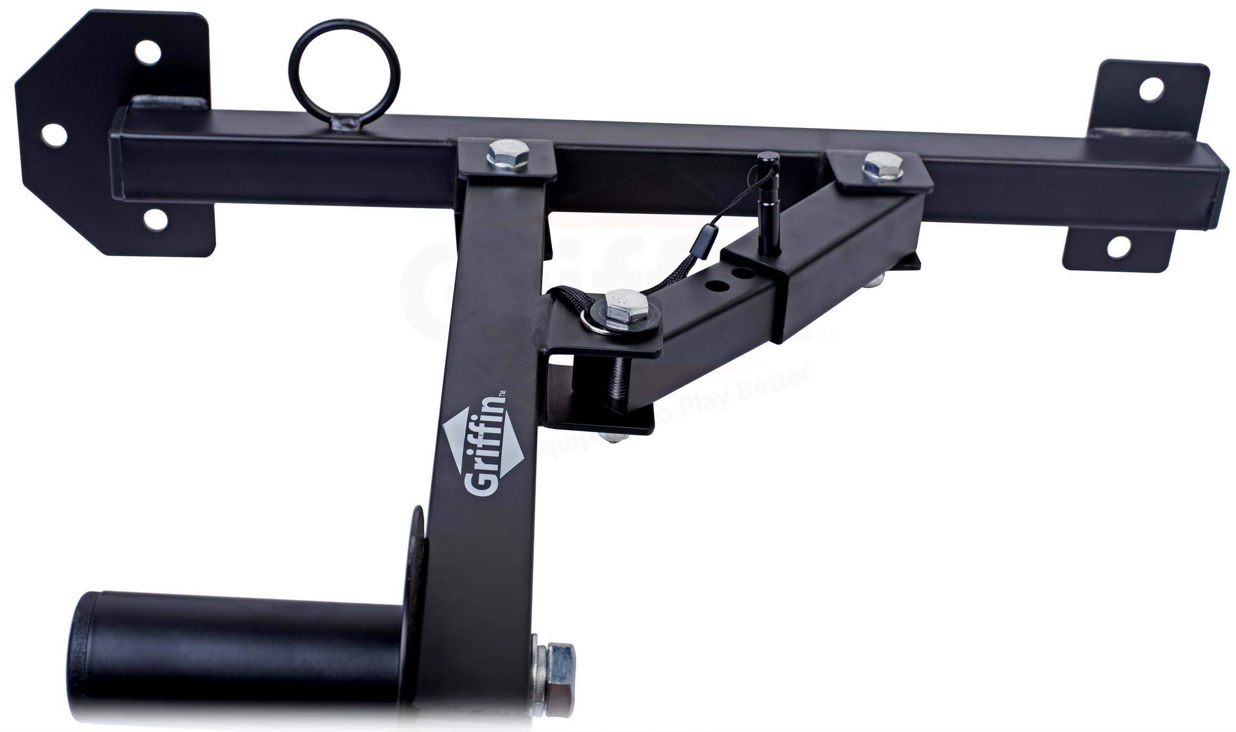 Premium PA Speakers Wall Mount Brackets By GRIFFIN | Set Of 2 All Steel Pro-Audio Speaker 35mm Pole Holder | Securing Locking Pin & 3 Horizontal Level Tilt Adjustments | On Stage Studio Monitor Stands