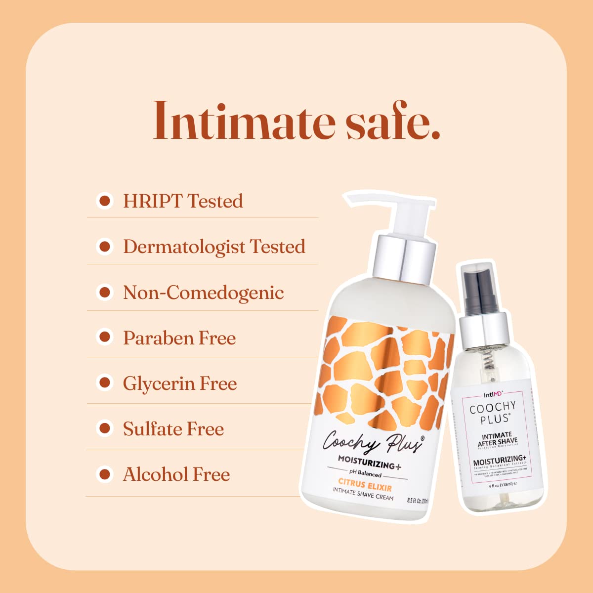Coochy Plus Intimate Shaving Complete Kit - CITRUS ELIXIR & Organic After Shave Protection Soothing Moisturizer β Antioxidant Formula Prevents Razor Burns, Itchiness & Ingrown Hairs