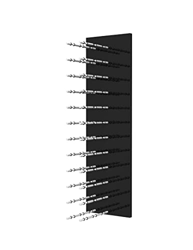 Fusion Wine Wall Label-Out (4 Foot, Triple Deep) (Black Acrylic) (Satin Aluminum Peg)