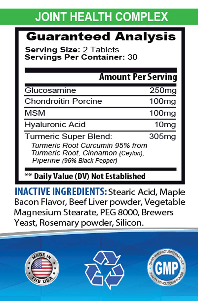 Joint and Hip for Cats - PET Joint Health Complex with Turmeric - Dogs and Cats - MSM GLUCOSAMINE - Immune Boost - cat Joint Supplements - 3 Bottles (180 Tablets)