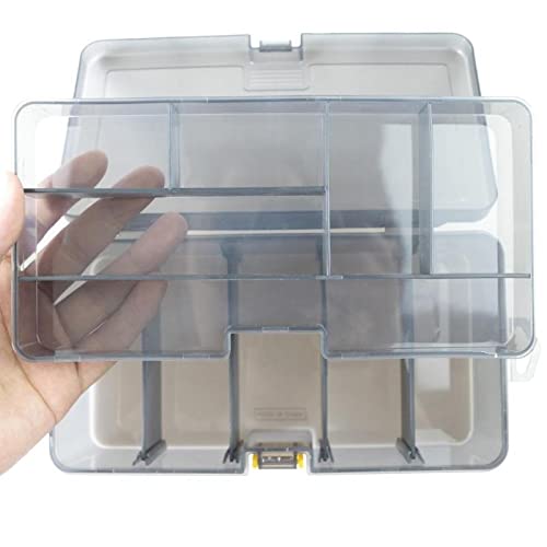 Dual Layer Fishing Tackle Box Plastic Portable Lures Bait Storage Case Cover Organizer Container Accessories
