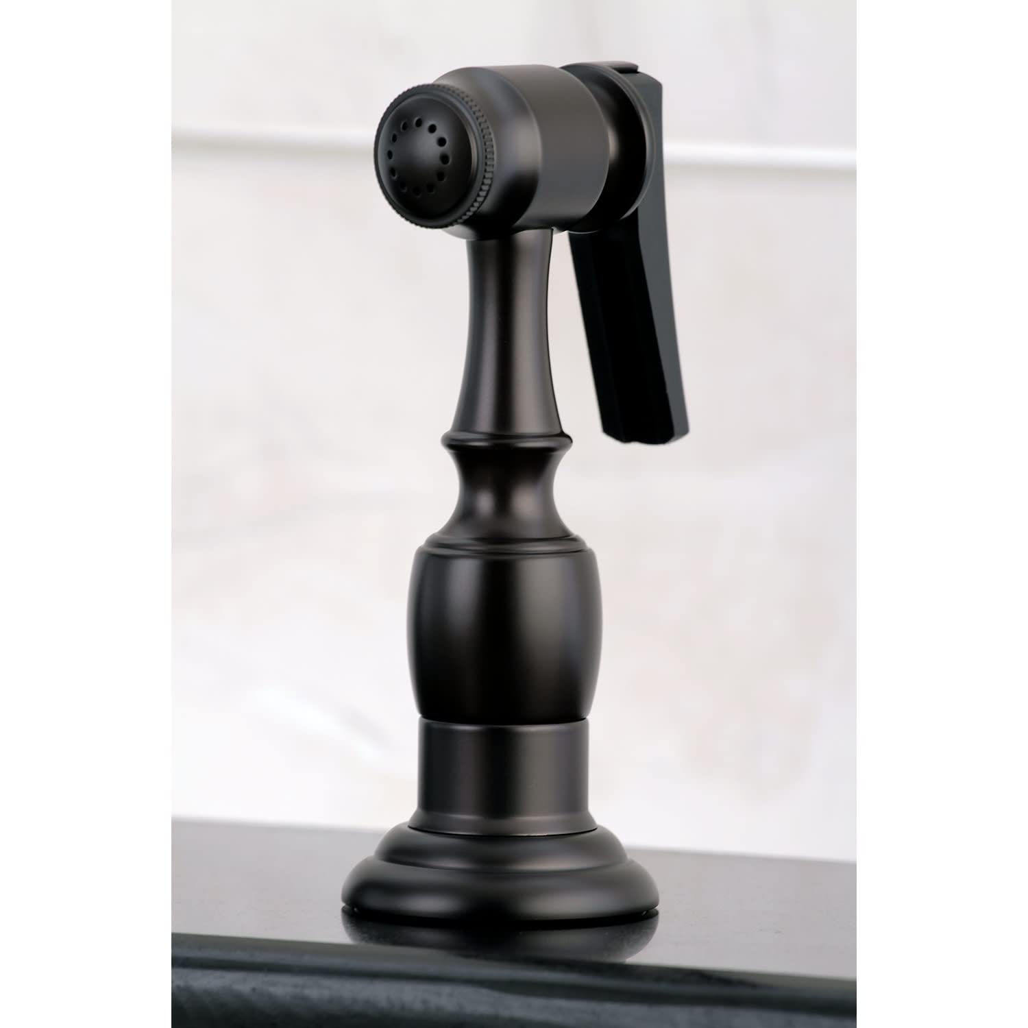 Kingston Brass KB1755BPLBS Bel Air 8 inch Centerset Kitchen Faucet with Brass Sprayer, 8-5/8 inch In Spout Reach, Oil Rubbed Bronze