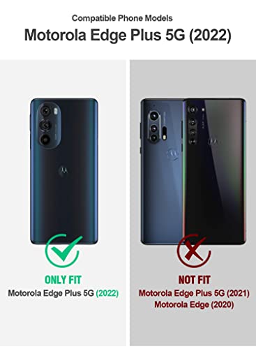 Poetic Guardian Series Case Designed for Motorola Edge Plus 5G 6.7" (2022) / Edge+ 5G UW (2022), Model # XT2201,Full Body Hybrid Shockproof Bumper Cover with Built-in Screen Protector, Black/Clear