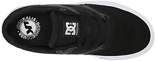 DC Men's Kalis Vulc Low Top Casual Skate Shoe, Black/White, 10 D M US