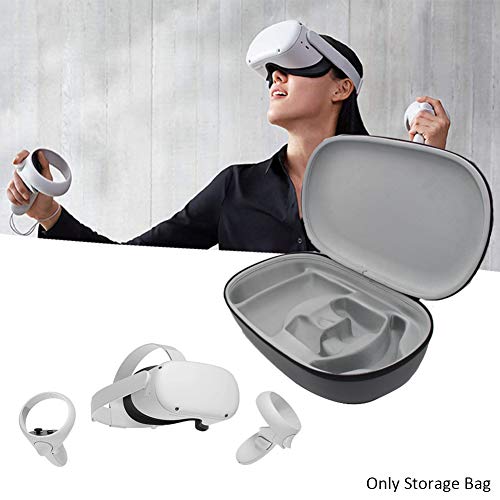 CALIDAKA Carrying Case for Oculus-Quest 2 All-in-one VR Gaming Headset Elite Strap and Controllers Accessories Portable Travel Case Protective Cove r Headset Storage Bag for Oculus-Quest 2