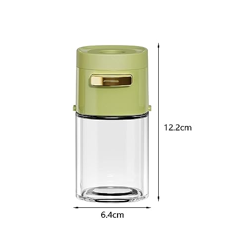MagiDeal Measuring Seasoning Bottle, Salts Pepper Shaker, Glass Metering Spice Salts Paprika Pepper Cumin Powder Sugar Dispenser, Green
