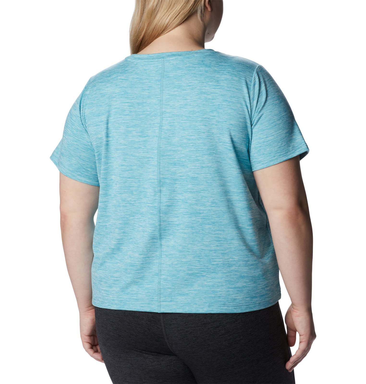 Columbia Women's Weekend Adventure Short Sleeve, Dark Nocturnal Heather, Large