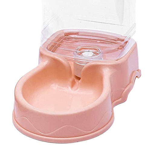 gazechimp Automatic Pet Feeder Water Dispenser Feeding Bowls Dish for Small Medium Large Dog Pets Kitten Big Capacity 3.5L, Pink Water Feeder